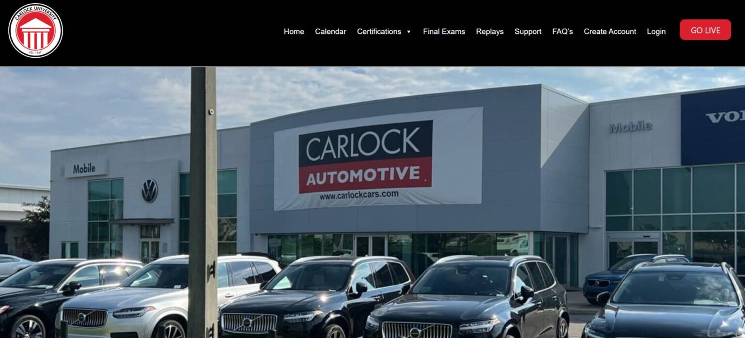 Carlock Auto University | St. Pete Web Design | Click Media Webdesign